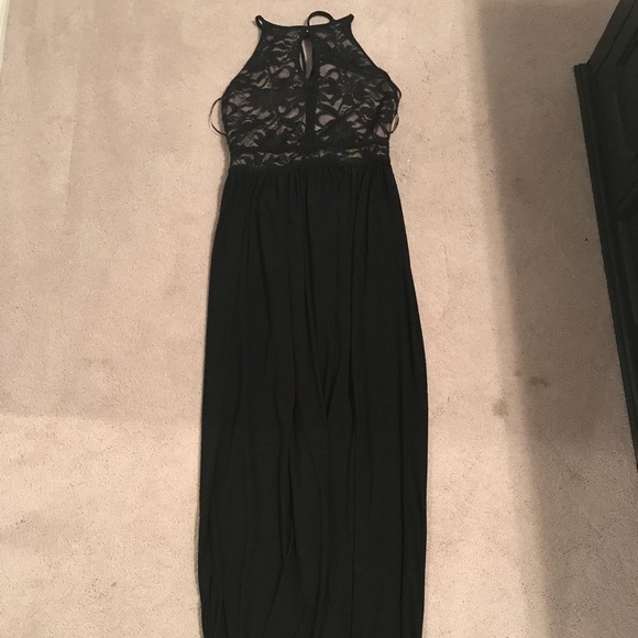 Night Way Collections | Dresses | Lace Halter Dress Nw Nightway Black ...